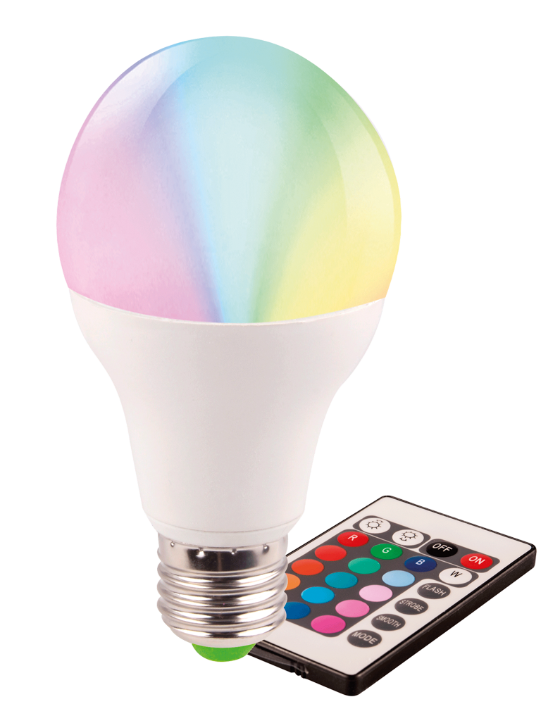 Bec LED A60 5W E27 RGB Telecomanda – Light Expert