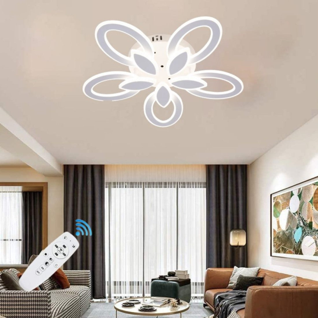 LUSTRA LED TELECOMANDA FLOARE 140w – Light Expert